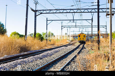 Soweto, South Africa - September 08 2018: Commuter Train moving through ...