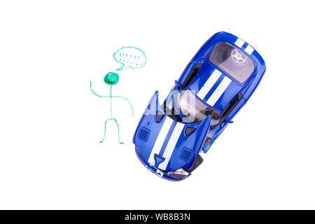 Smashed up toy car Stock Photo - Alamy