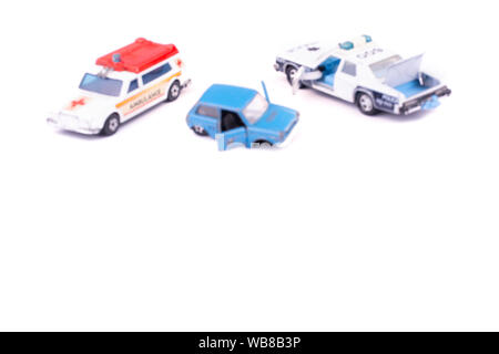 Smashed up toy car Stock Photo - Alamy