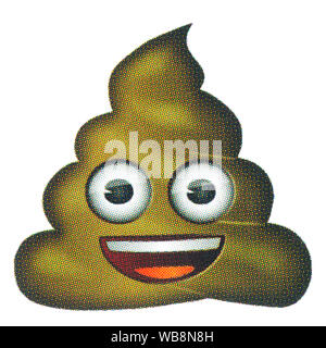 Pile of poo emoticon Stock Photo - Alamy