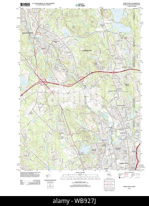 USGS TOPO Map Rhode Island RI Chepachet 353261 1955 24000 Inverted ...