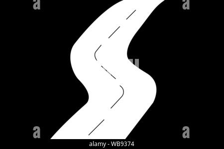 Wavy road strip. Highway strip template design for infographic and ...