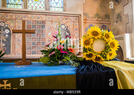 Colaton Raleigh Flower Festival. "The Creation Stock Photo - Alamy