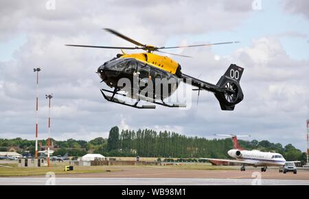 Airbus H145 Jupiter helicopter arriving at the Royal International Air ...