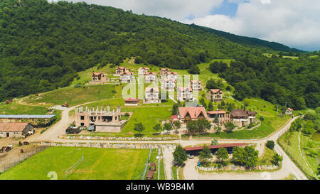 Yenokavan, Armenia - April 11, 2019 Yenokavan village Apaga Resort ...