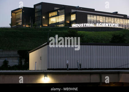 A logo sign outside of the headquarters of the Industrial Scientific ...