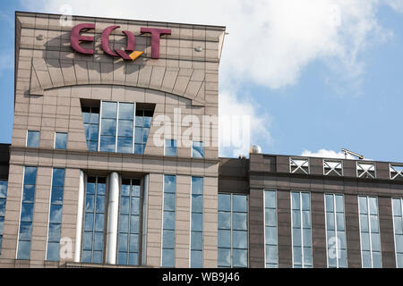 A logo sign outside of the headquarters of the EQT Corporation in ...