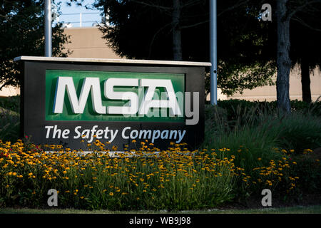 A logo sign outside of the headquarters of MSA Safety, Inc., in ...