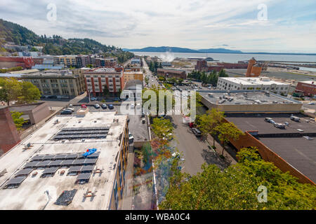 Aerial view of Bellingham, WA Stock Photo - Alamy