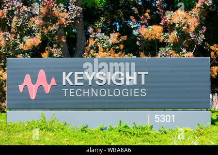 Keysight Technologies sign at entrance to Silicon Valley campus ...