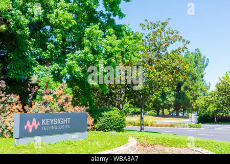 Agilent Technologies signage at its headquarters in Santa Clara ...