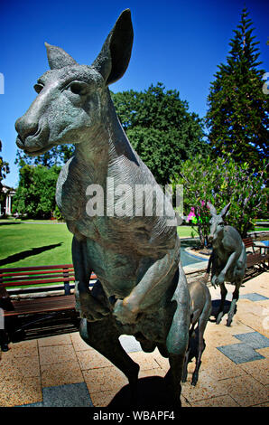 Kangaroos in the City sculptures, Perth, Western Australia Stock Photo ...
