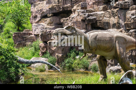 A view of Lufeng Dinosaur Valley, Lufeng county, Yunnan province, China ...