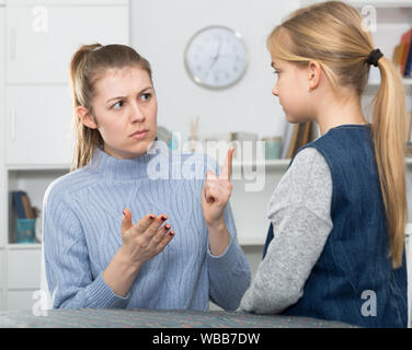 Mother scolding her teenage daughter at home Stock Photo - Alamy