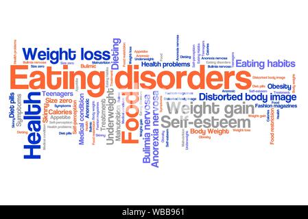 Eating disorder word cloud concept Stock Photo - Alamy
