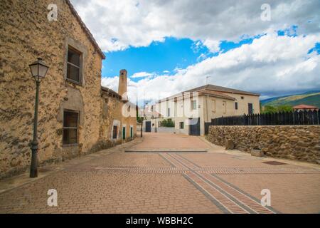 Street. Pinilla del Valle, Madrid province, Spain Stock Photo - Alamy