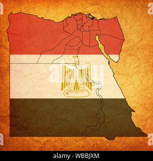 territories and of egyptian governorates on map of administrative ...