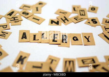 letters spelling allergy Stock Photo - Alamy