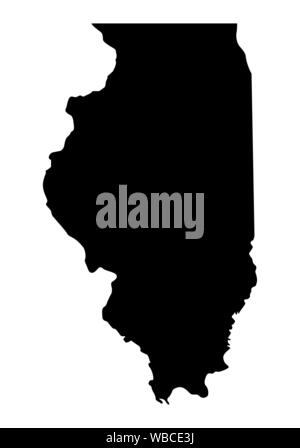 Illinois line art map Stock Vector Image & Art - Alamy