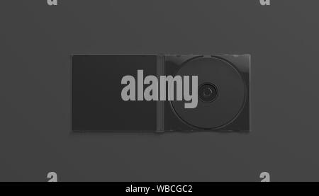Black blank cd case and disc - put your own design on it! Stock Photo ...