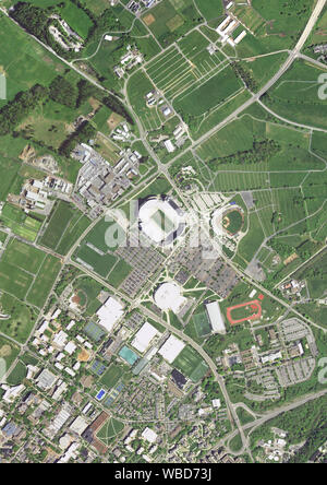 Aerial view of the Football stadium at the University of California ...