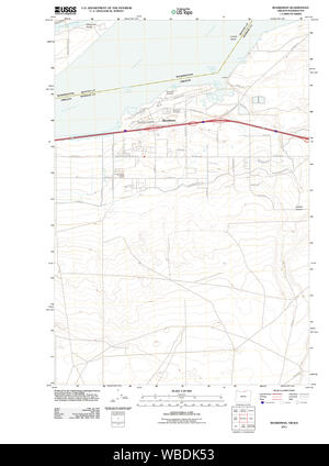 USGS Topo Map Oregon OR Boardman 279081 1962 24000 Restoration Stock ...