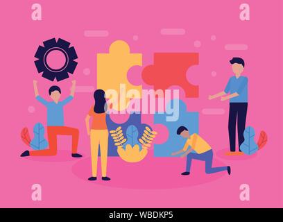 business people group technical team support center concept online ...