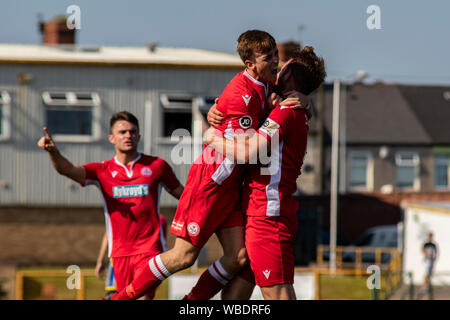 Stuart Jones of Bala Town scores his sides second equaliser against ...