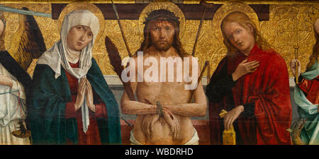 The painting of Vir Dolorum - the Crucifixion of Jesus. Jesus is ...