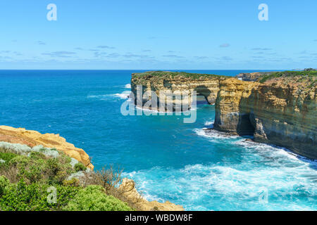 mutton bird island from island arch lookout, port campbell national ...