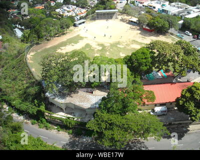 Caracas, Venezuela. Baseball field seen from above which is close to ...