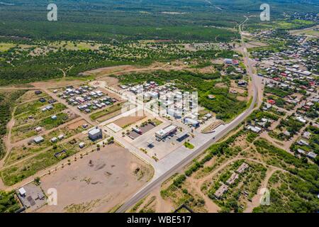 Aerial view of Molymex plant, molybdenum processor in the town of ...