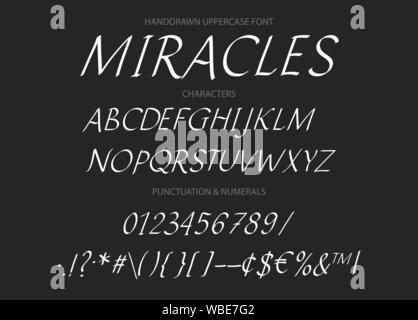 set of italics style alphabet letters and numbers on white background ...