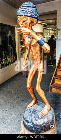 Amsterdam, Holland - March 24, 2016 - Fanciful model of an alien ...