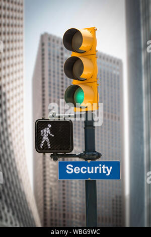 Street Sign the Direction Way to Security Stock Photo - Alamy