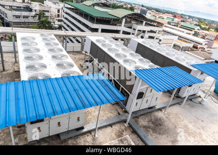HVAC Air Chillers on Rooftop Units of Air Conditioner for Large ...