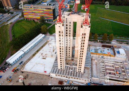 Aerial of the new RIVM & CBG building on the Uithof in Utrecht, the ...
