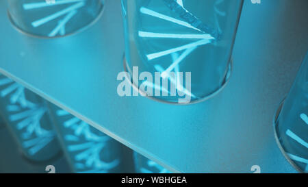 Double helical structure of DNA inside the test tube, DNA molecule, RNA ...