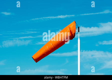A windsock at Turweston Aerodrome, Buckinghamshire, England, UK Stock ...