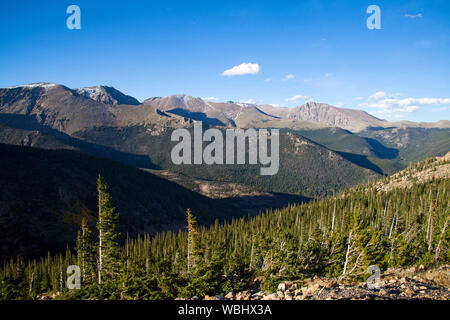 Mummy range of mountains from Trail Ridge Road Rocky Mountain National ...