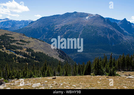 Mummy range of mountains from Trail Ridge Road Rocky Mountain National ...