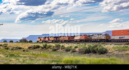 Chinle, Arizona, USA. May 17, 2019. The town is located in Apache ...