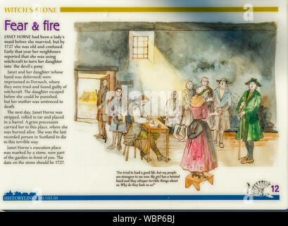 DORNOCH SUTHERLAND SCOTLAND THE WITCH'S STONE COMMEMORATING THE BURNING ...