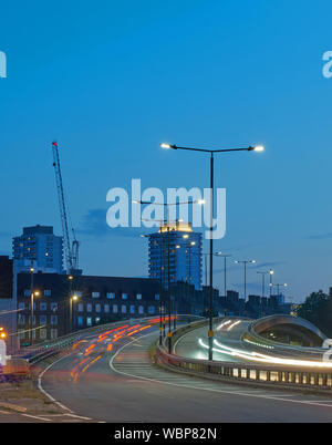 bow flyover east london Stock Photo - Alamy