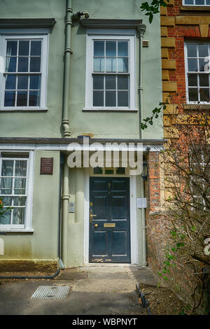 Edmond Halley House in oxford with tourists from asia and europe drawn ...