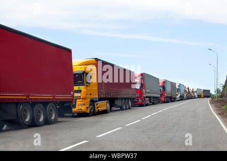 cross border freight and vehicle traffic on the N1/M1 motorway crossing ...