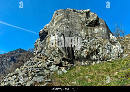 Deactivated bunker of the Swiss army, artillery fortification ...
