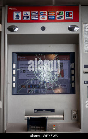 ATM with destroyed display Stock Photo - Alamy