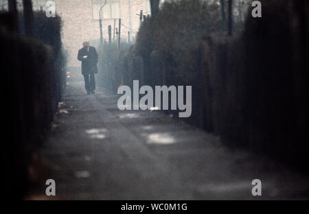 Blyth Colliery Northumberland UK. 1977 Miners coming off shift after a ...