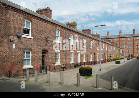 Anita Street Victorian terraced house with Victoria Square at twilight ...